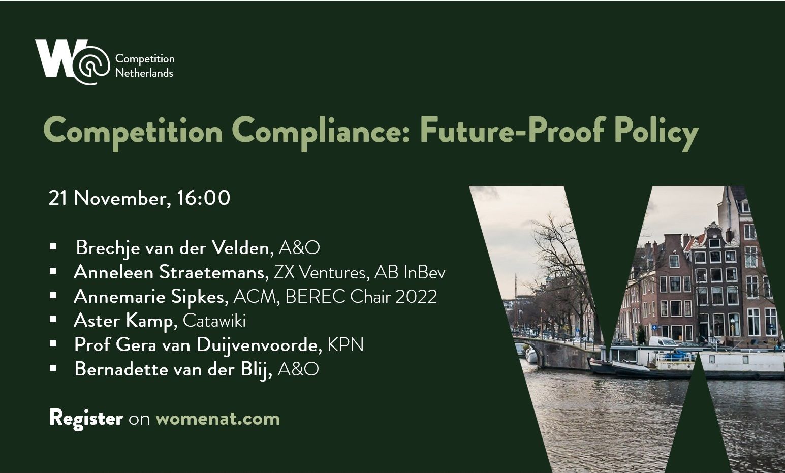 Join this W@CompetitionNL Talk on Competition Compliance | Womenat